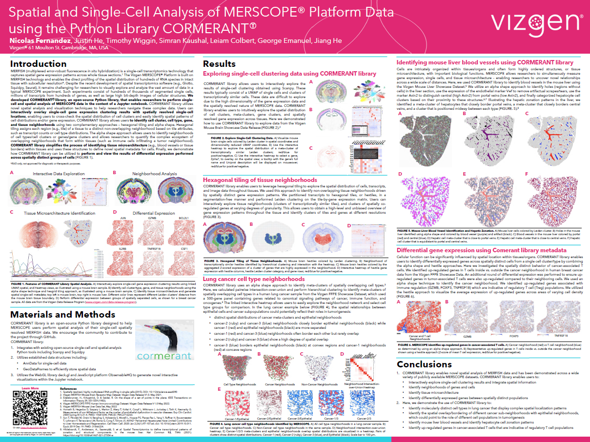 SciPy Poster 2023 Spatial and Single-Cell Analysis of MERSCOPE® Platform